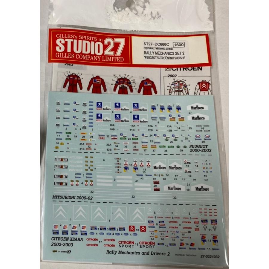 ST27-DC666C RALLY MECHANICS SET 2 ”PEUGEOT/CITROEN/MITSUBISHI” デカール : おもちゃのこぐま - 通販 - Yahoo!ショッピング