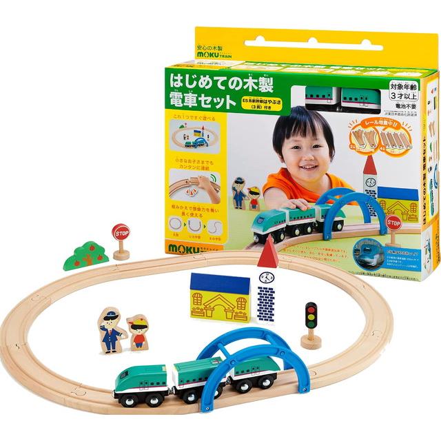 moku TRAIN はじめての木製電車セット (E5系 新幹線はやぶさ3両付き) 送料無料 : トイスタジアムYahoo!店 - 通販 - Yahoo!ショッピング