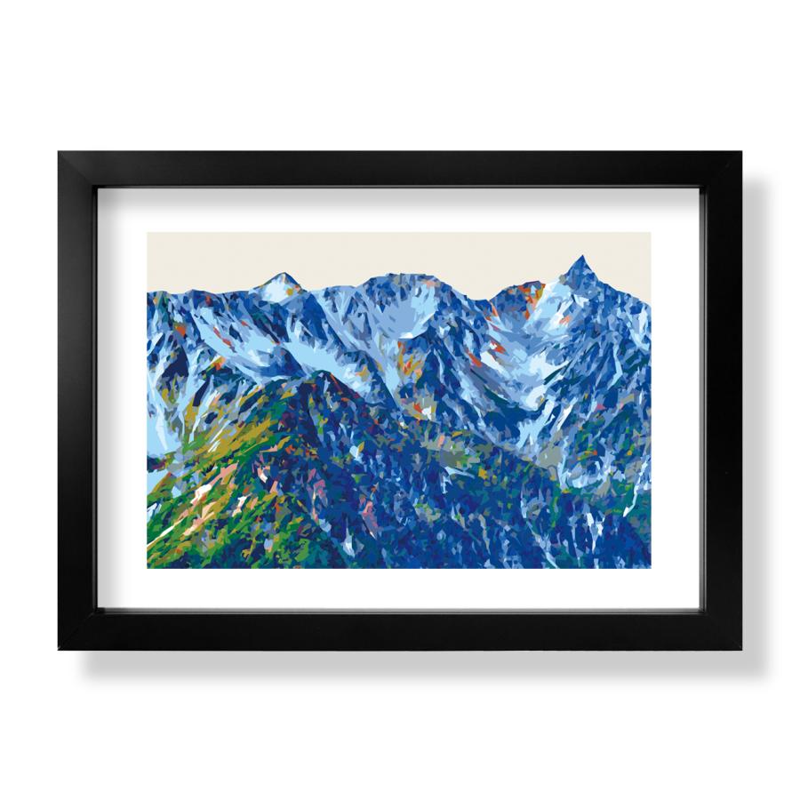 蝶が岳 ポスター A4 イラスト 山 登山 アウトドア 額なし : TozanBASE - 通販 - Yahoo!ショッピング