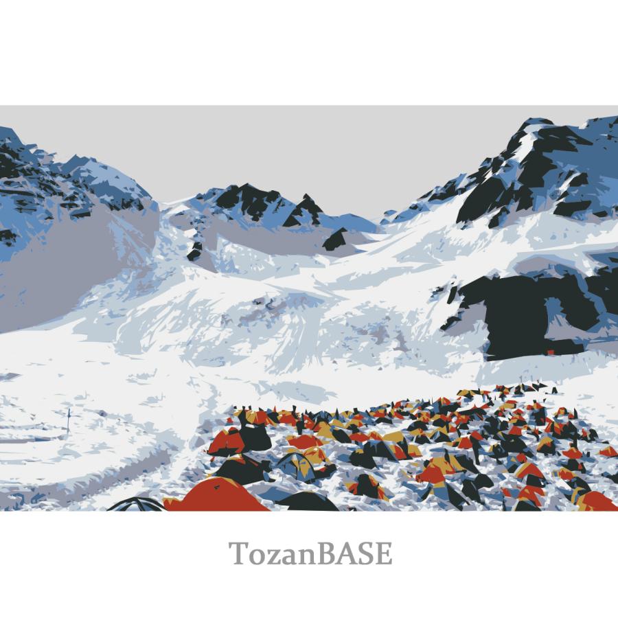 涸沢カール 冬 ポスター A4 イラスト 山 登山 アウトドア 額なし :art007:TozanBASE - 通販 - Yahoo!ショッピング