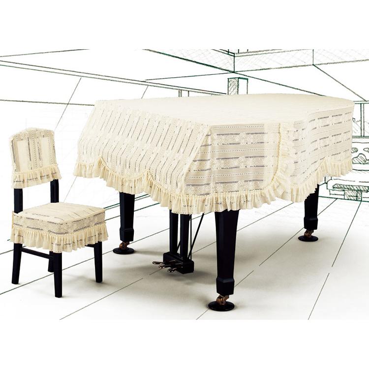 グランドピアノ用 ピアノカバー オフベージュ系 光沢ストライプ柄【160cm未満サイズ】DL : TPmusic ヤフー店 - 通販 - Yahoo!ショッピング