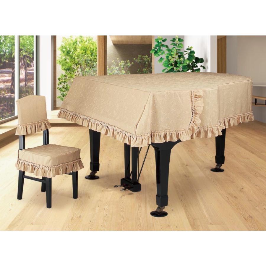 グランドピアノ用 ピアノカバー ワッシャージャガード ベージュ地模様 音符柄【160cm〜170cm未満サイズ】ME : TPmusic ヤフー店 - 通販 - Yahoo!ショッピング