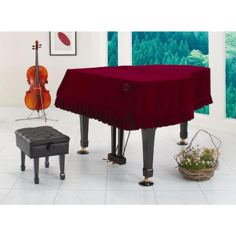 グランドピアノ用 ピアノカバー ベルベットタイプ ワインレッド 高級アゲハラベルベット使用【160cm未満サイズ】WBr : TPmusic ヤフー店 - 通販 - Yahoo!ショッピング