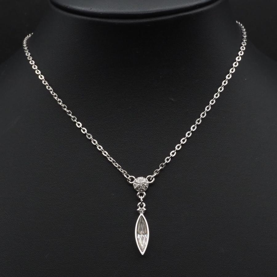 C326 スワロフスキー SWAROVSKI ペンダント ネックレス ダイヤモンド風 パヴェ デザイン シルバー : KIITOS-SHOP - 通販 - Yahoo!ショッピング