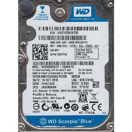 wd5000bevt-75 a0rt0、DCM hhntjhb、Westernデジタル500 GB SATA 2.5ハードドライブ ...