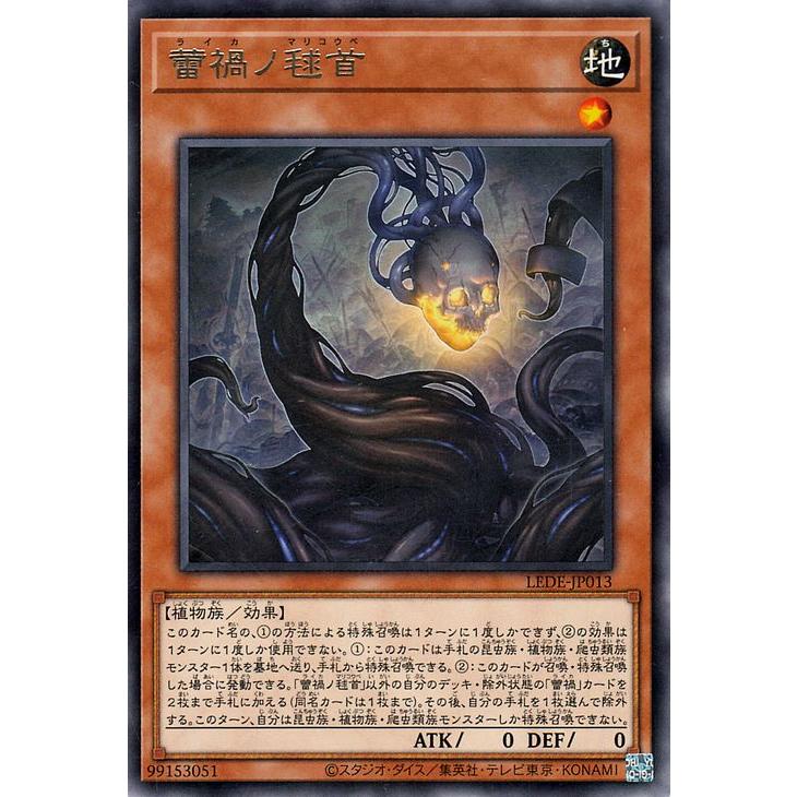 遊戯王オフィシャルカードゲーム デュエルモンスターズ 遊戯王カード 蕾禍ノ毬首(レア) レガシー・オブ・デストラクション （LEDE） 効果モンスター 地属性 植物族 レア : トレードラボ ...