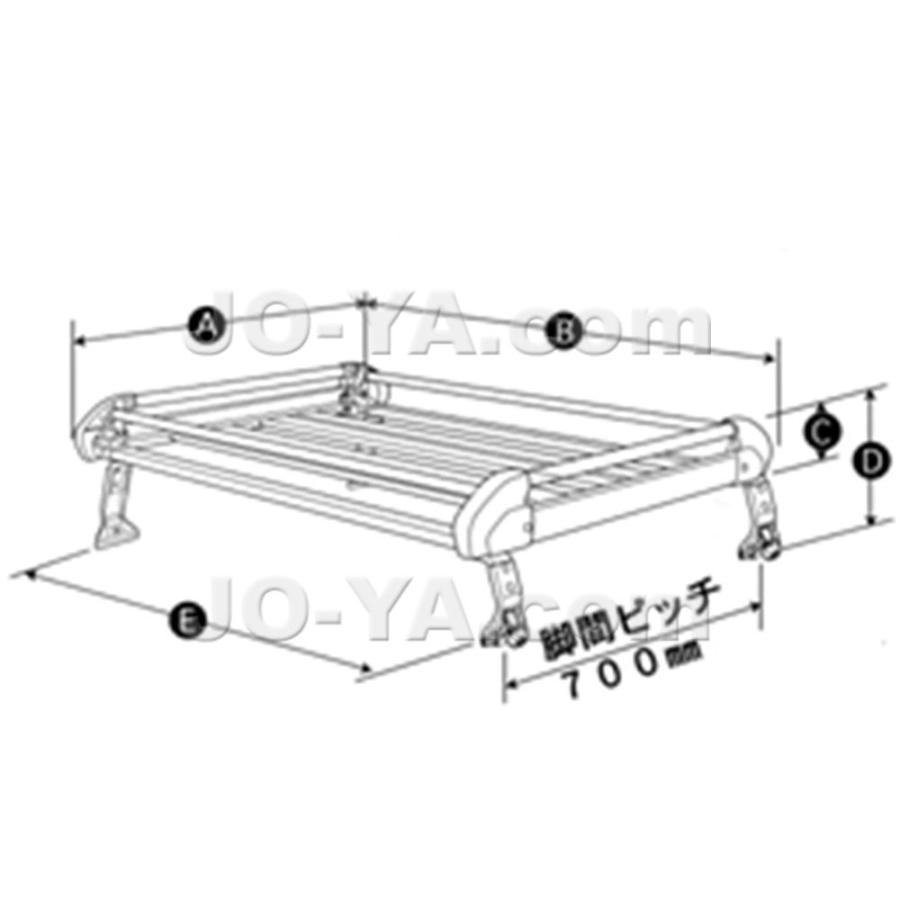 TUFREQ タフレック ルーフキャリア 日産 ADバン 年式：H11.6 ~ H20.12 型式：Y11 Hシリーズ HF232D ※法人宛ては送料無料!(離島除く) : hf232d ...