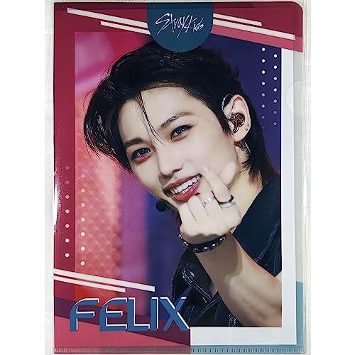 Felix フィリックス - Stray Kids ストレイキッズ SKZ スキズ グッズ ／ A4 クリアファイル + 4つ折りメモパッド (4連メモ帳) セット [TradePlace K ...