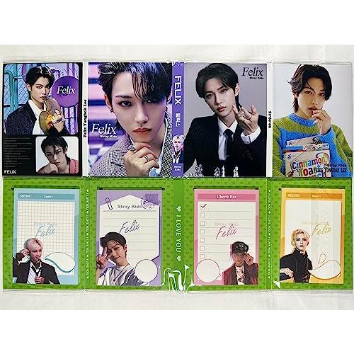 Felix フィリックス - Stray Kids ストレイキッズ SKZ スキズ グッズ ／ A4 クリアファイル + 4つ折りメモパッド (4連メモ帳) セット [TradePlace K ...