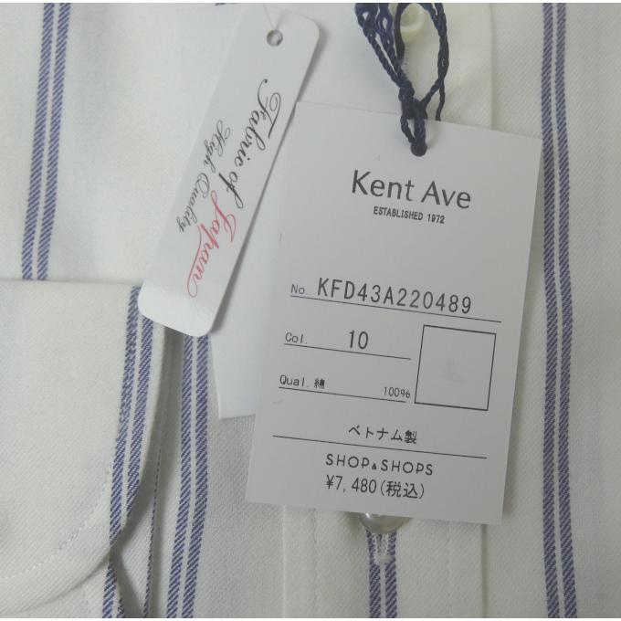 Kent Ave(ケントアベニュー) 長袖ワイドカラー ネルシャツ メンズ 白地にブルーのストライプ 8910 : ken8910esyy : TRAD HOUSE FUKIYA - 通販 ...