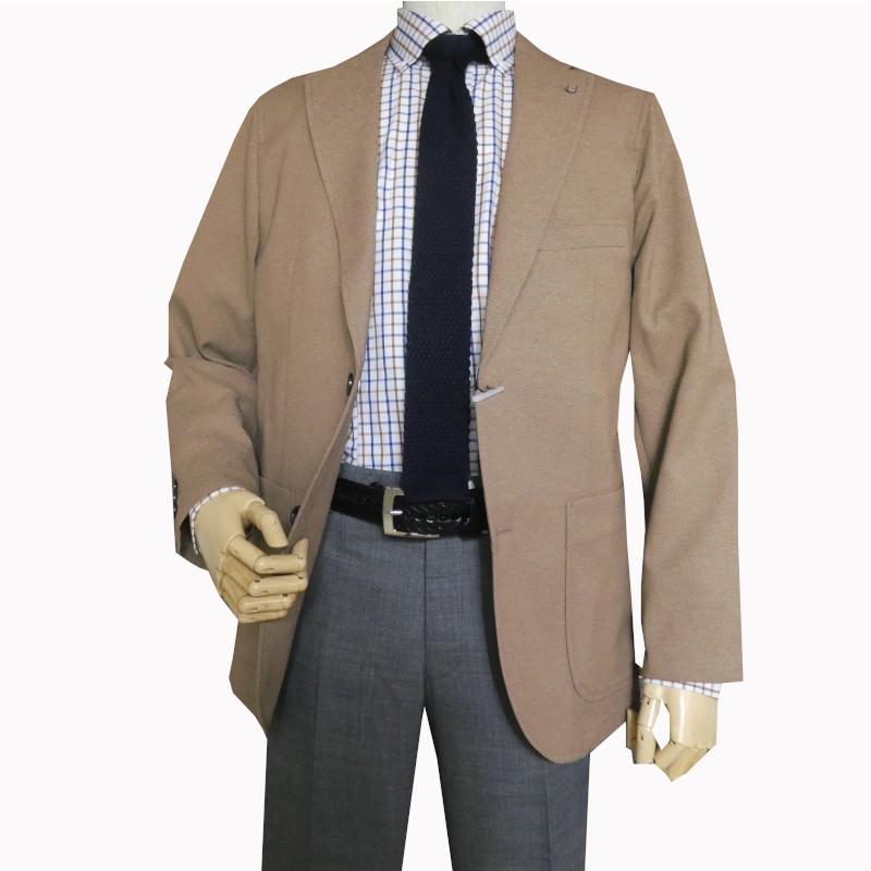 stanley blacker(スタンリーブラッカー) メンズ XLサイズ オールシーズン 2つボタン アンコンジャケット ブラウン系 5352 : TRAD HOUSE FUKIYA ...