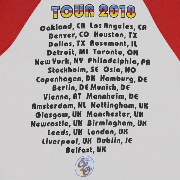 ELECTRIC LIGHT ORCHESTRA エレクトリックライトオーケストラ 2018 Tour Logo ラグラン ロングスリーブ T ...