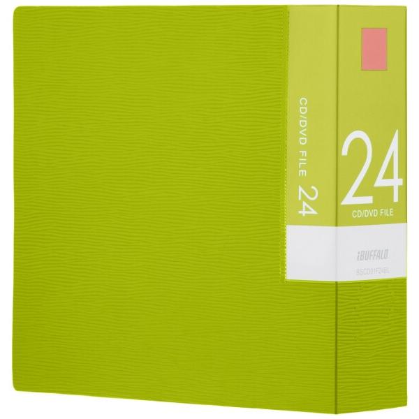 ブルーバッファロー バッファロー BUFFALO CD&DVDファイルケース ブックタイプ 24枚収納 グリーン BSCD01F24GR ...