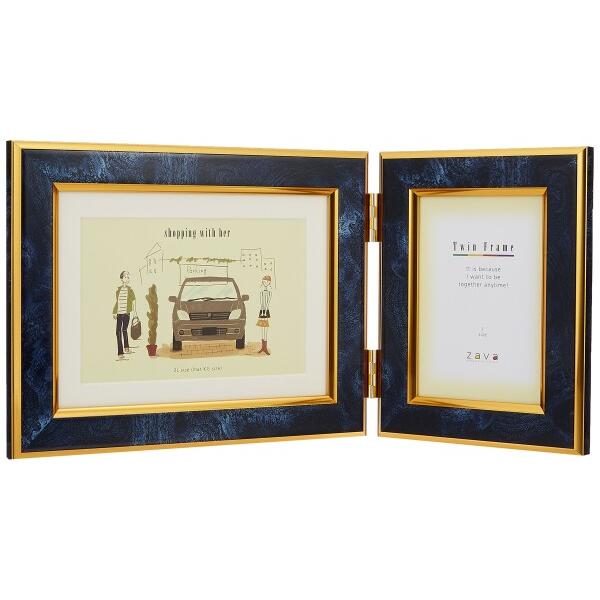 万丈 VANJOH フォトフレーム ツインフレーム クラシック ( L×1、KG・2L×1)マット台紙付き ブルー TF-K53BL : クロスタウンストア - 通販 - Yahoo!ショッピング