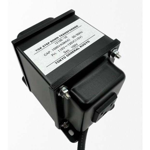 1210E-1K ダウントランス アースピン付 日本製 AC110-120V→100V（容量1000W） : トランス販売屋 - 通販 ...