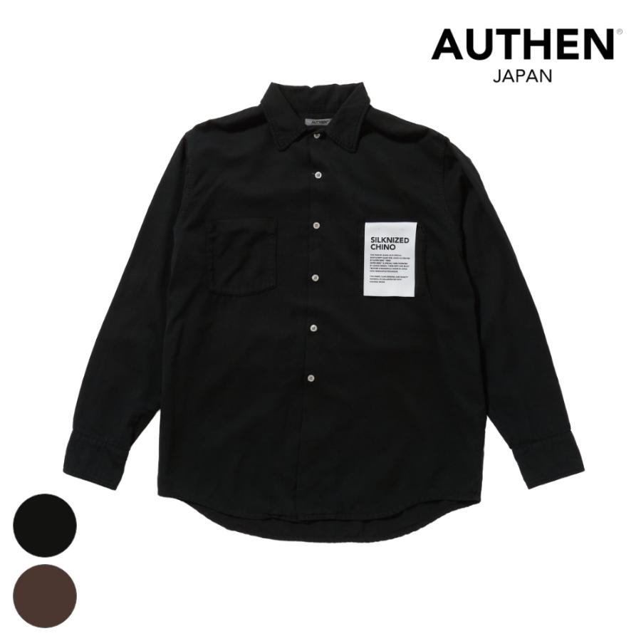 AUTHEN AUTHEN JAPAN オーセンジャパン SILKNIZED TWILL REGULAR SHIRT AUT-122SN ...