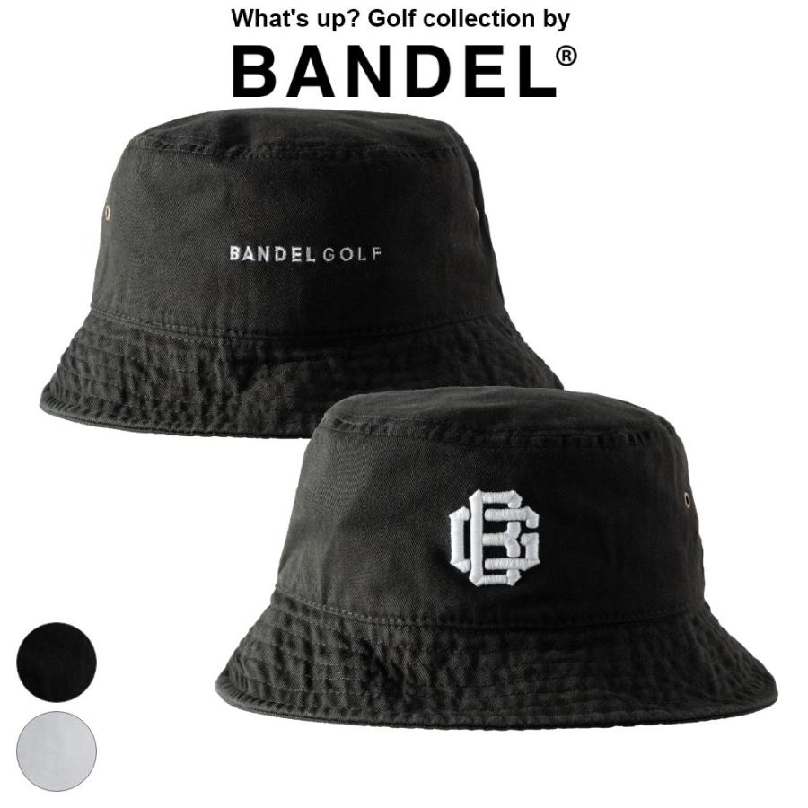 BANDEL バンデル ハット 帽子 ブラック ホワイト 黒 白 刺繍ロゴ BG LOGO BUCKETHAT BG-BGBH ...