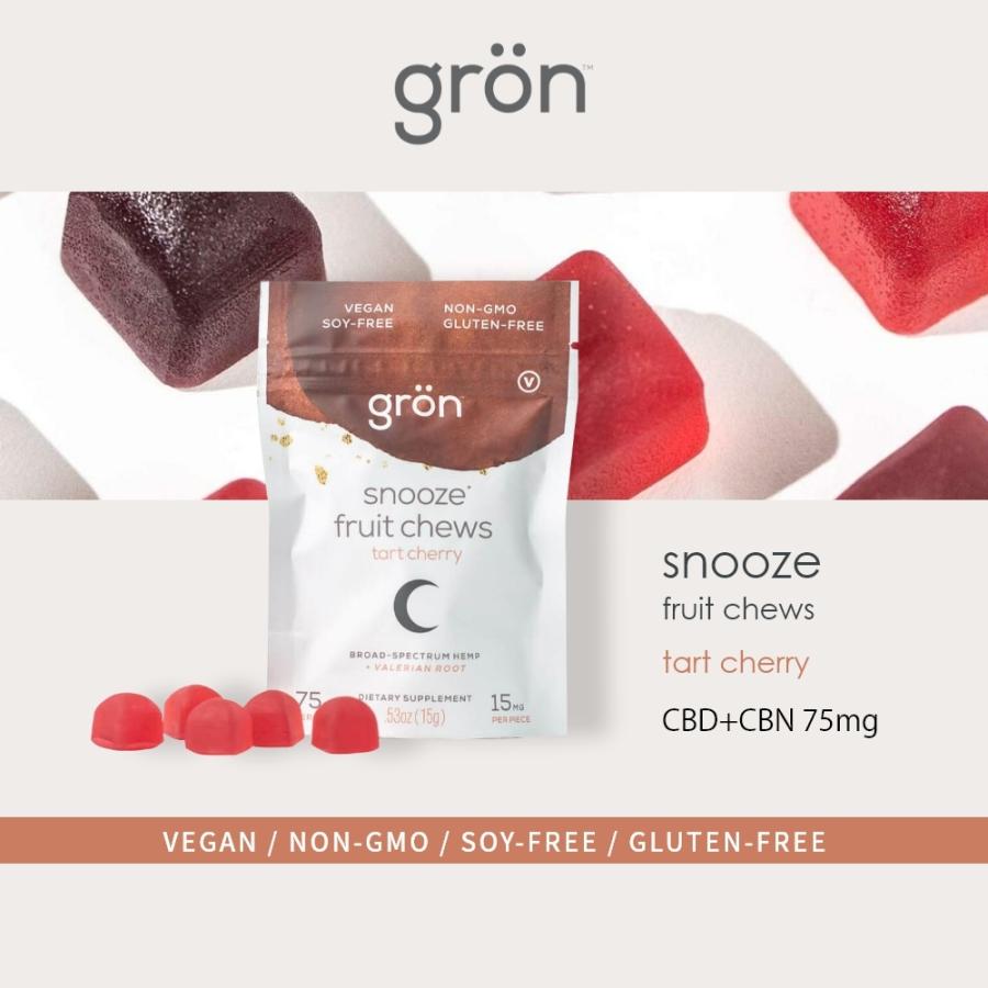 gron グロン CBD+CBNグミ snooze タルトチェリー ブロードスペクトラム 5粒 : DEPARTMENTSTORES - 通販 ...