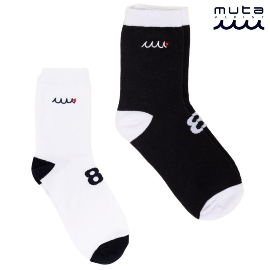 muta MARINE ムータ マリン Wave & Heart ロゴ MMBG-448009 ゴルフ 靴下 レディース 夏 コットン100% ...