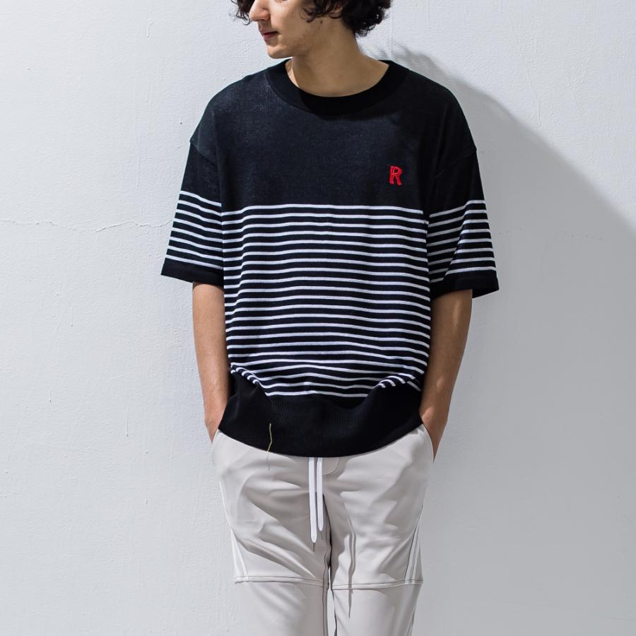 RESOUND CLOTHING リサウンドクロージング Tシャツ MARIN BORDER HALF KNT RC28-K-004 ...