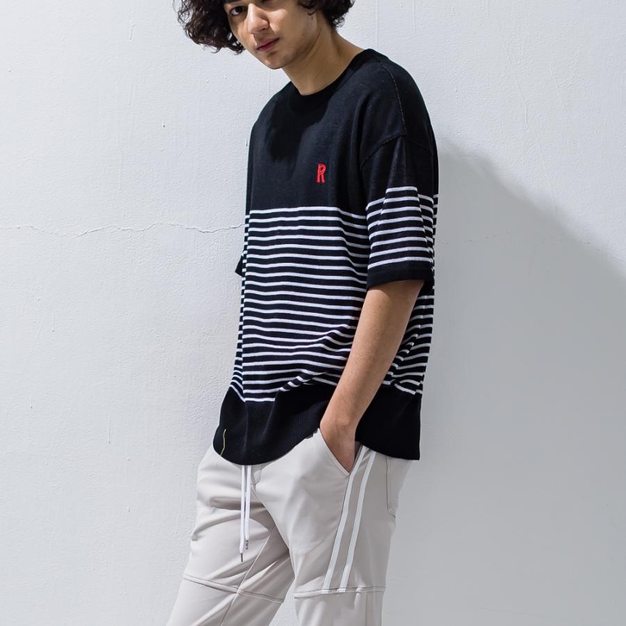RESOUND CLOTHING リサウンドクロージング Tシャツ MARIN BORDER HALF KNT RC28-K-004 ...