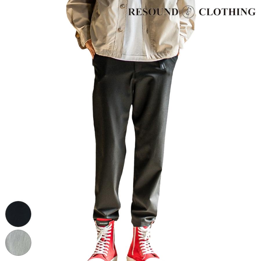 RESOUND CLOTHING リサウンドクロージング ロングパンツ PAT WIDE EASY PANTS RC31-ST-036 ブラック グレー : DEPARTMENTSTORES ...