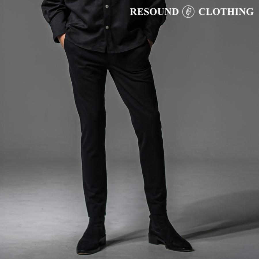 RESOUND CLOTHING リサウンドクロージング ERIC EASY PANTS SEMI LOOSE FIT RC37-ST-027 イージーパンツ スラック型 メンズ ブラック ...