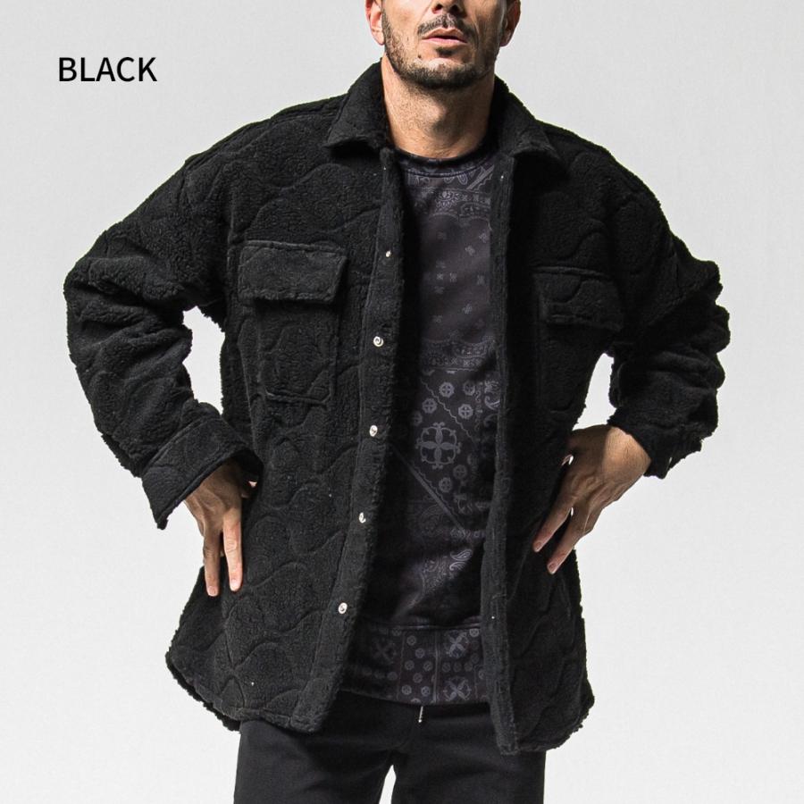 RESOUND CLOTHING 予約 リサウンドクロージング ジャケット CPO BOA SHIRTS JK RC38-JK-006 ボアジャケット キルティング ブラック カーキ ブラウン ...