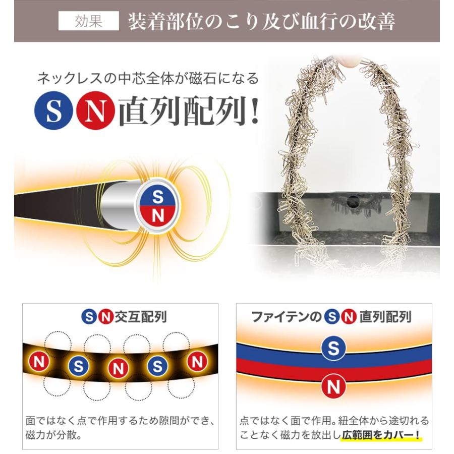 phiten(ファイテン) ネックレス RAKUWA磁気ネック チョッパースクエア ピンクゴールド/シルバー 40cm その他の部位用