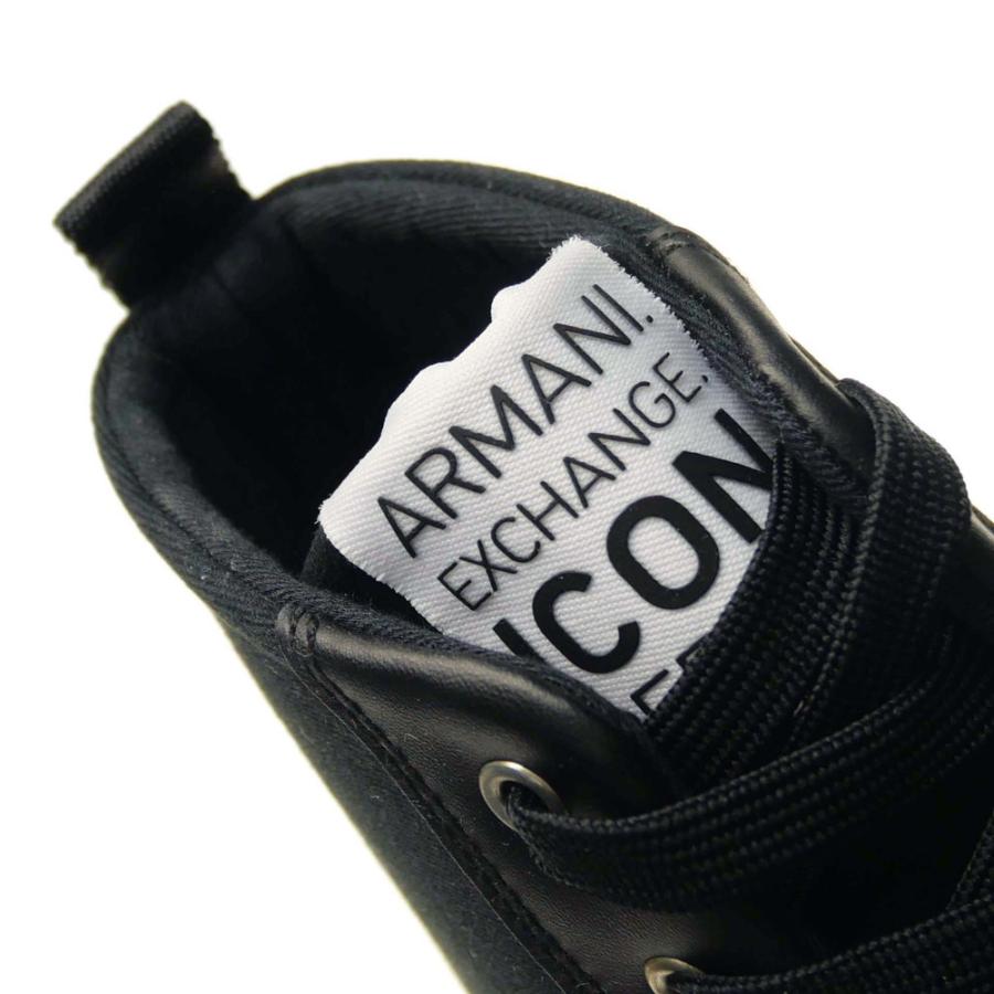 ARMANI EXCHANGE アルマーニエクスチェンジ メンズハイカットスニーカー XUZ039 XV591 ブラック :AX23SS476 ...