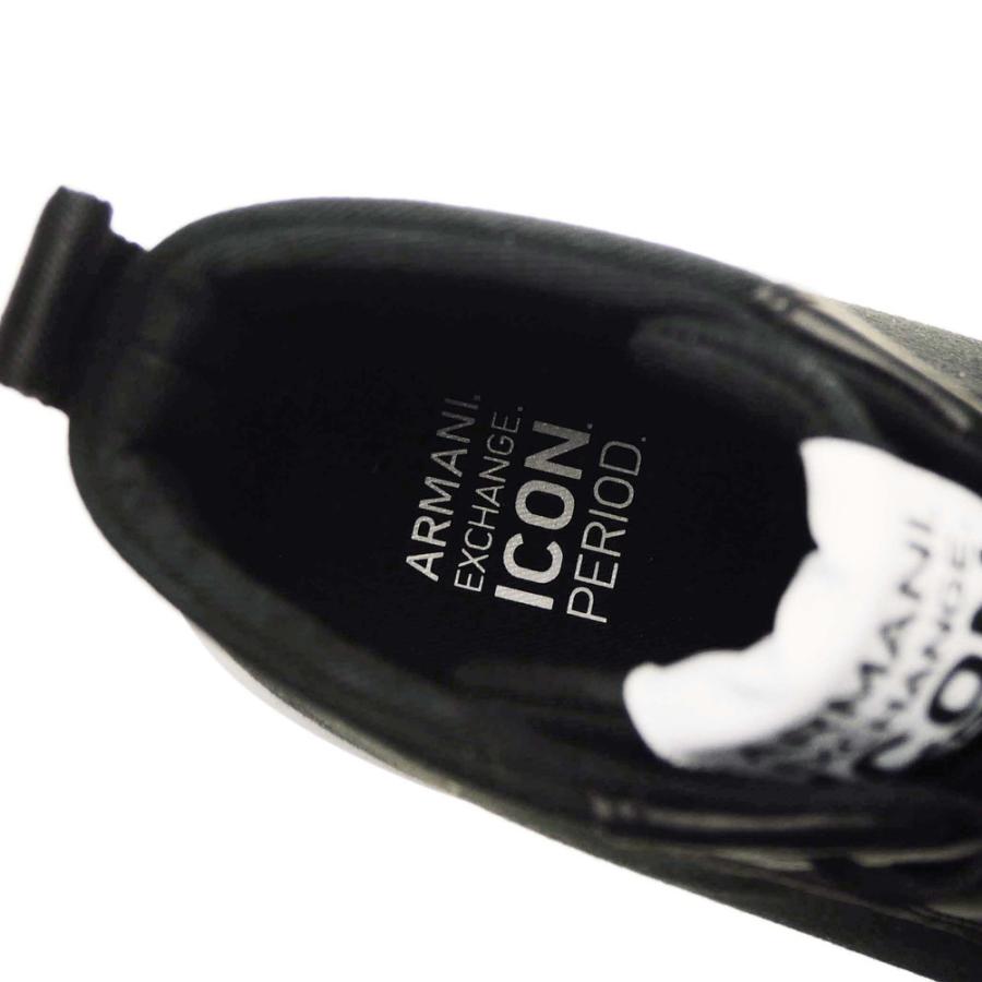 ARMANI EXCHANGE アルマーニエクスチェンジ メンズハイカットスニーカー XUZ039 XV591 ブラック :AX23SS476 ...