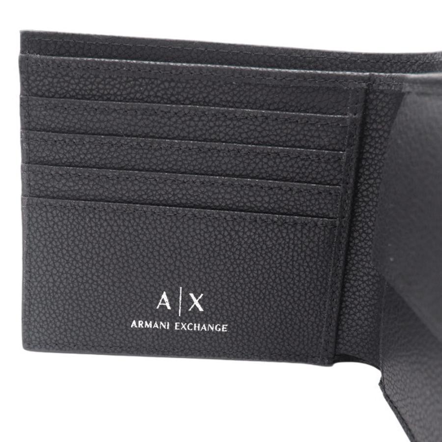 ARMANI EXCHANGE アルマーニ エクスチェンジ A/X メンズ二つ折り財布（小銭入れ付き） 958098 3F892 ブラック ...