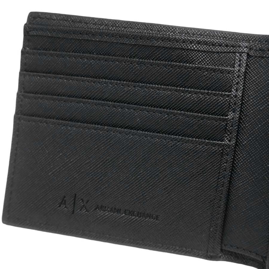 ARMANI EXCHANGE アルマーニエクスチェンジ メンズ二つ折り財布（小銭入れ付き） 958098 4R836 ブラック /2024 ...