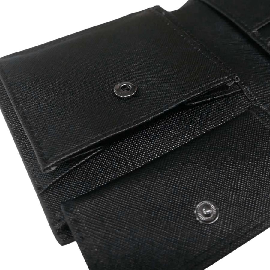 ARMANI EXCHANGE アルマーニエクスチェンジ メンズ二つ折り財布（小銭入れ付き） 958098 4R836 ブラック /2024 ...