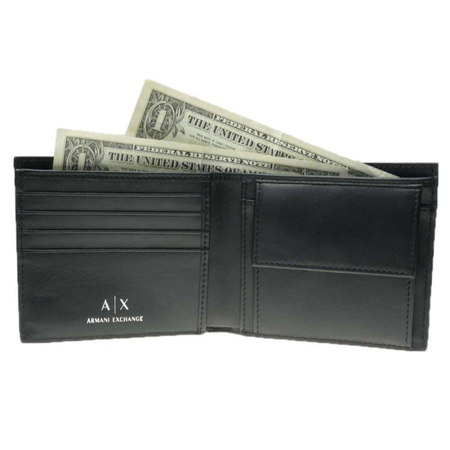 ARMANI EXCHANGE アルマーニエクスチェンジ メンズ二つ折り財布（小銭入れ付き） 958098 4R847 ブラック 定番人気商品 ...