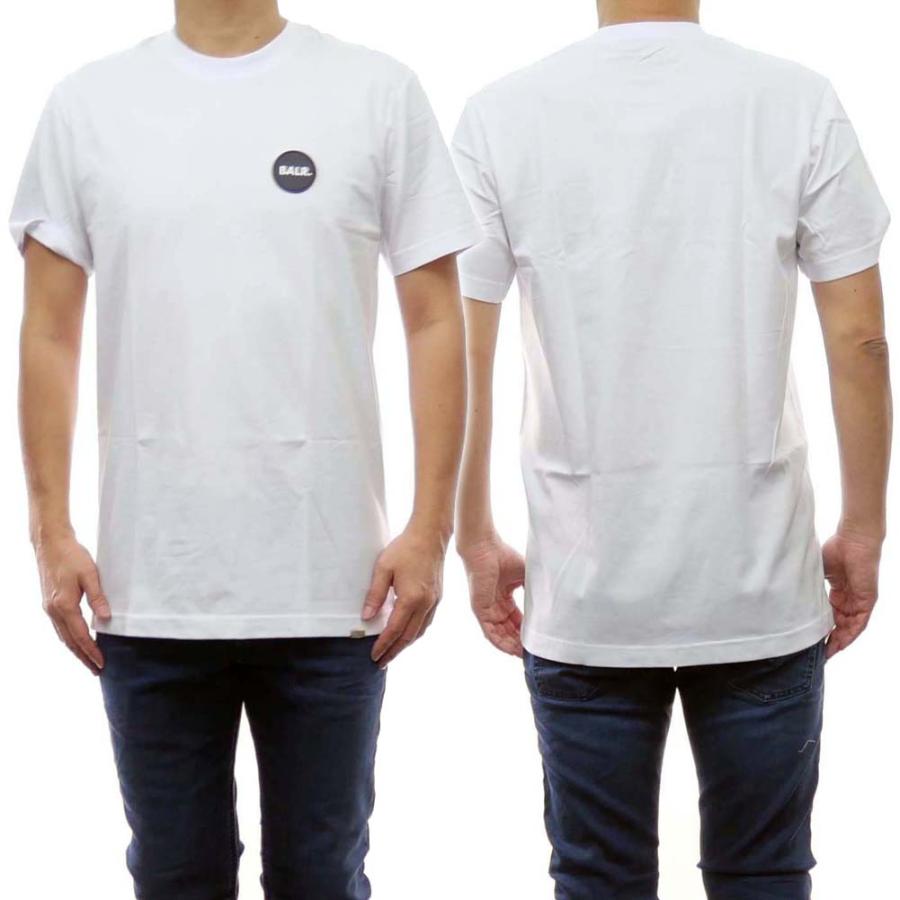 BALR. ボーラー メンズクルーネックTシャツ B1112.1184 / OLAF STRAIGHT ROUND RUBBER RADGE T-SHIRT ホワイト : bl23ss305 ...