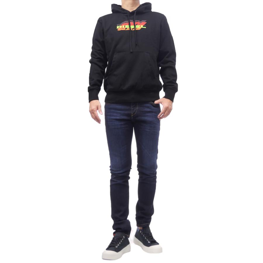 DIESEL（ディーゼル） メンズプルオーバーパーカー A14830 0HAYT / S-GINN-HOOD-K41 ブラック : TRE ...