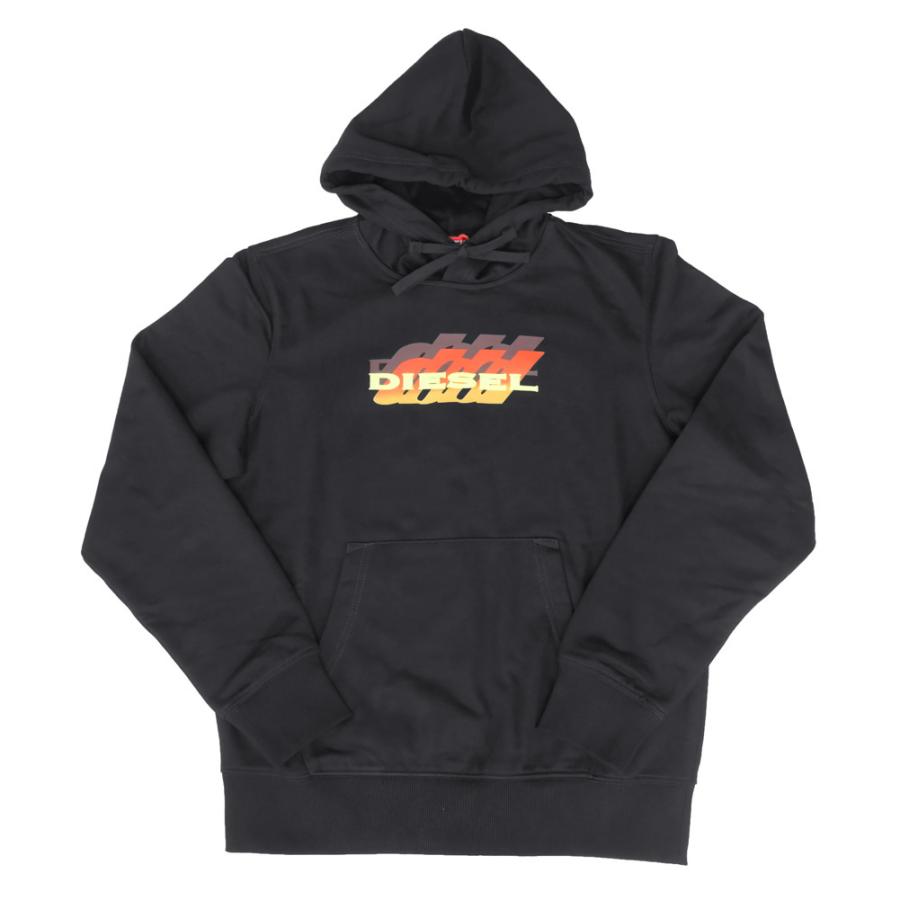 DIESEL（ディーゼル） メンズプルオーバーパーカー A14830 0HAYT / S-GINN-HOOD-K41 ブラック : TRE ...