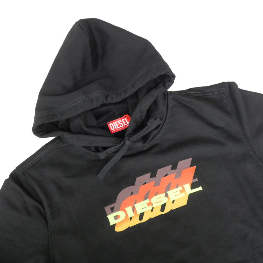 DIESEL（ディーゼル） メンズプルオーバーパーカー A14830 0HAYT / S-GINN-HOOD-K41 ブラック : TRE ...