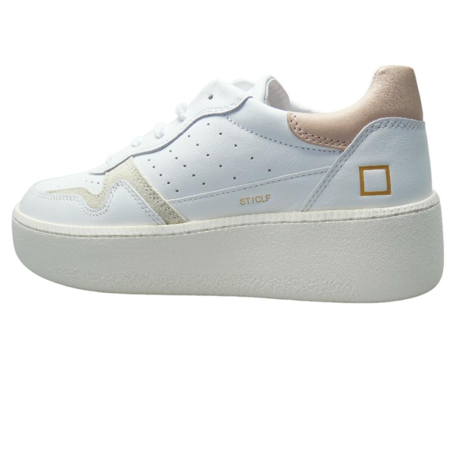 旧作お買い得セール！ D.A.T.E. デイト スニーカー レディース シューズ 靴 ローカット W997-ST-CA / STEP CALF ホワイト×ピンク D.A.T.E. デイト レディースローカットスニーカー W997-ST-CA / STEP