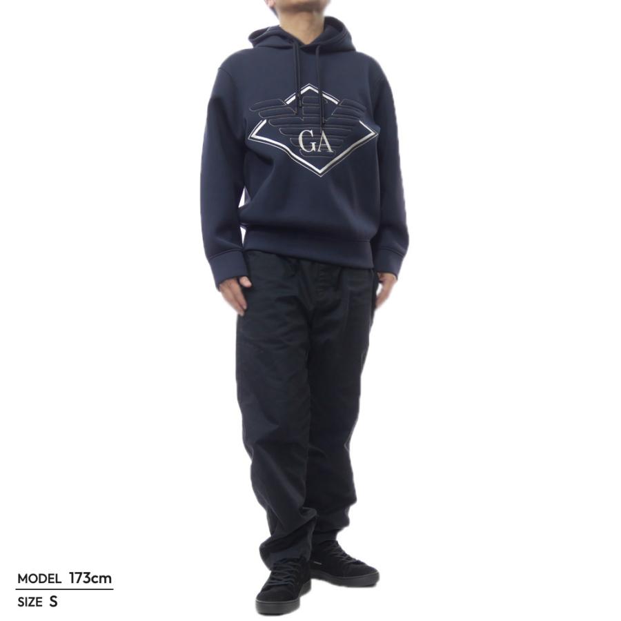 2025 秋冬新作！EMPORIO ARMANI エンポリオアルマーニ メンズプルオーバーパーカー EM002882 AF18339 ネイビー 2025秋冬新作 EMPORIO ARMANI エンポリオアルマーニ メンズプルオーバーパーカー