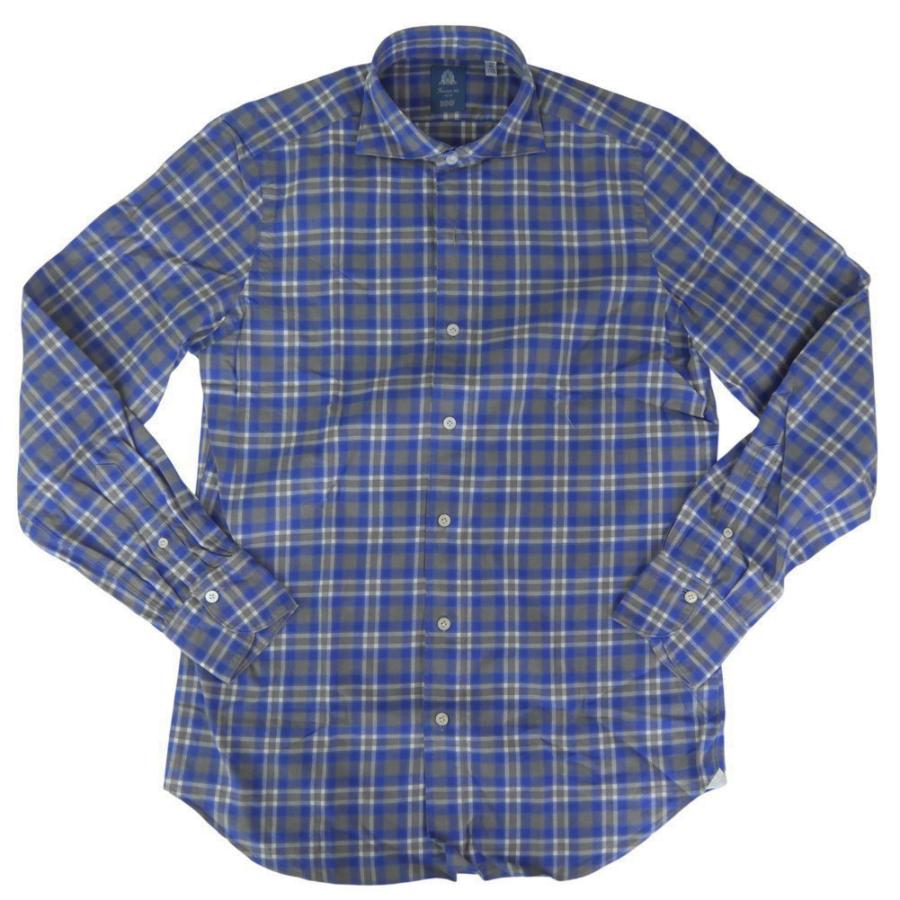 Finamore（フィナモレ） メンズカッタウェイシャツ TOKYO 031000 A5031 / SIMONE ブルー : TRE ...