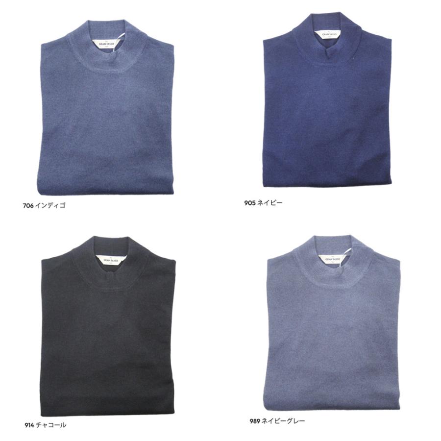Gran Sasso（グランサッソ） メンズモックネックニット セーター 55108