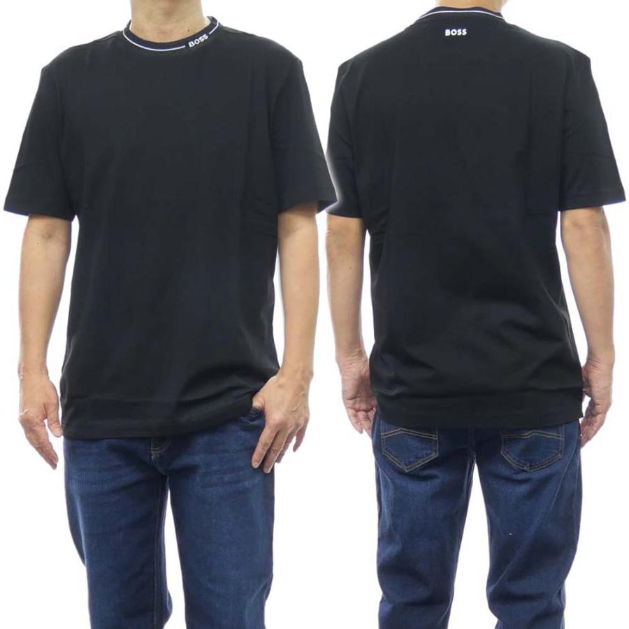 HUGO BOSS ヒューゴボス メンズクルーネックTシャツ 50512867 10236129 / Teell ブラック : TRE ...