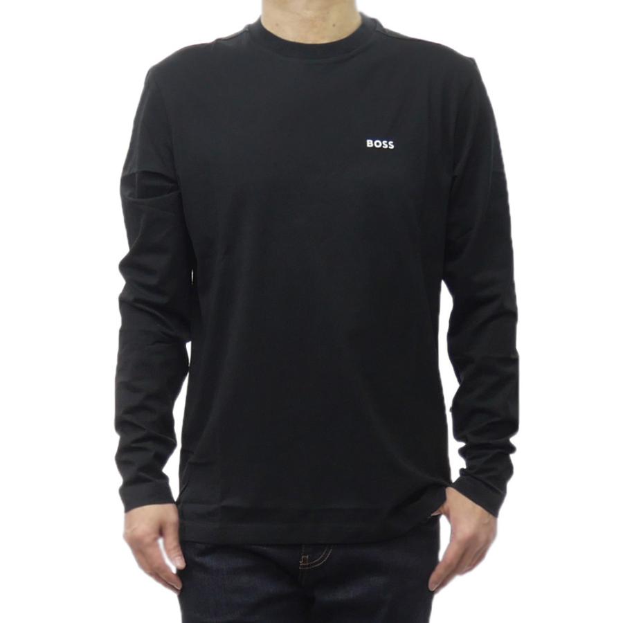 HUGO BOSS（ヒューゴ・ボス） メンズクルーネックロングTシャツ 50506365 10256064 / Tee Long ブラック ...