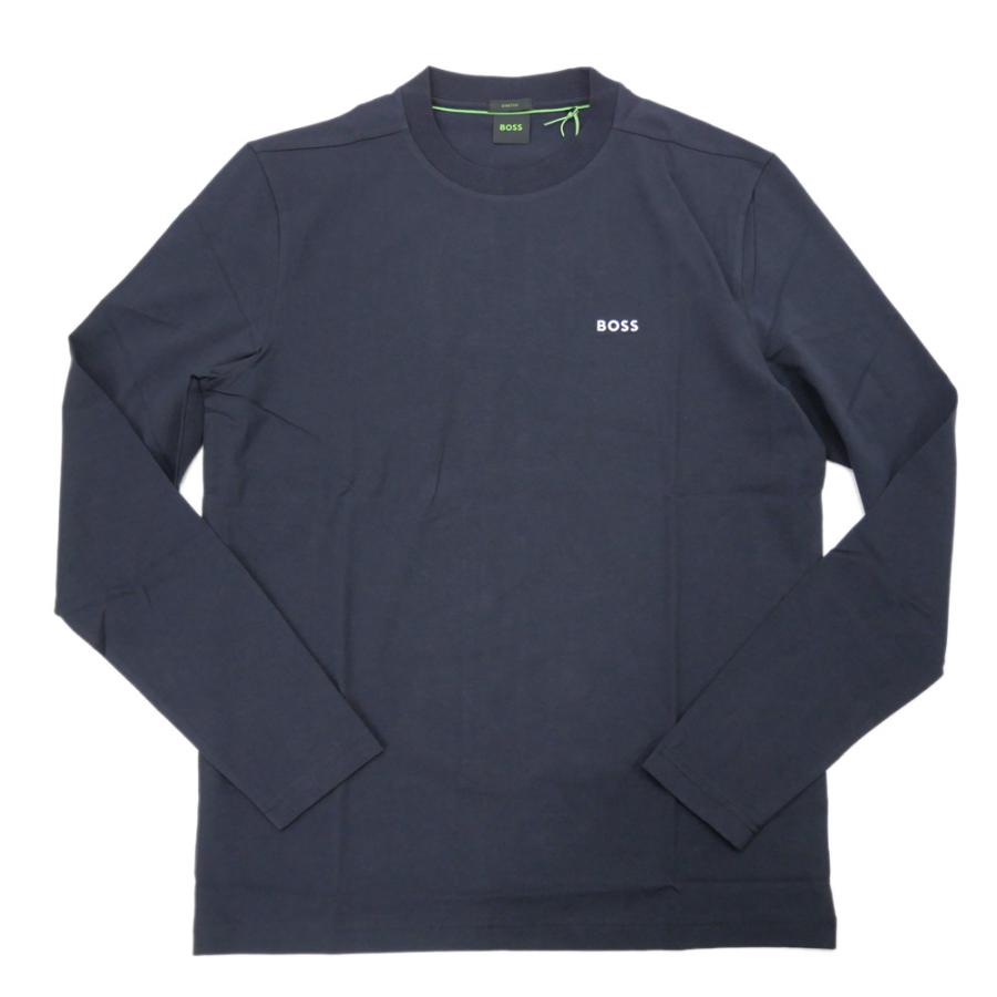 HUGO BOSS（ヒューゴ・ボス） メンズクルーネックロングTシャツ 50506365 10256064 / Tee Long ダークブルー ...