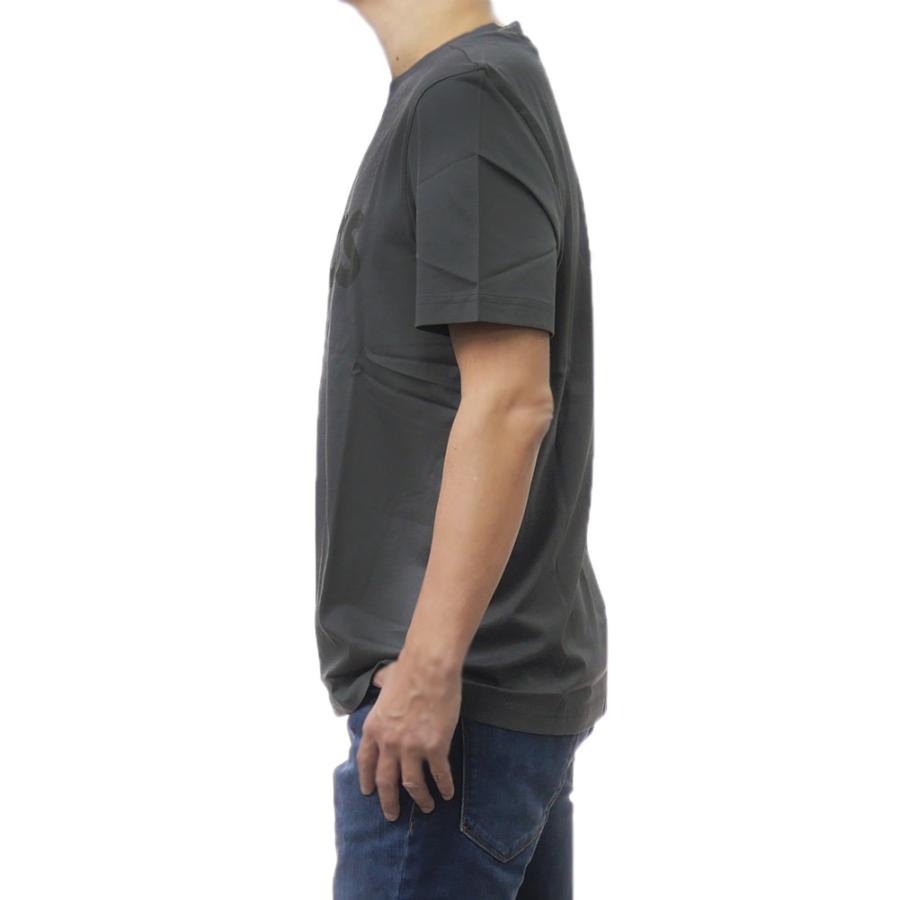 HUGO BOSS ヒューゴボス メンズクルーネックTシャツ 50530990 10269604 / Tee Tape Logo ダークグレー ...