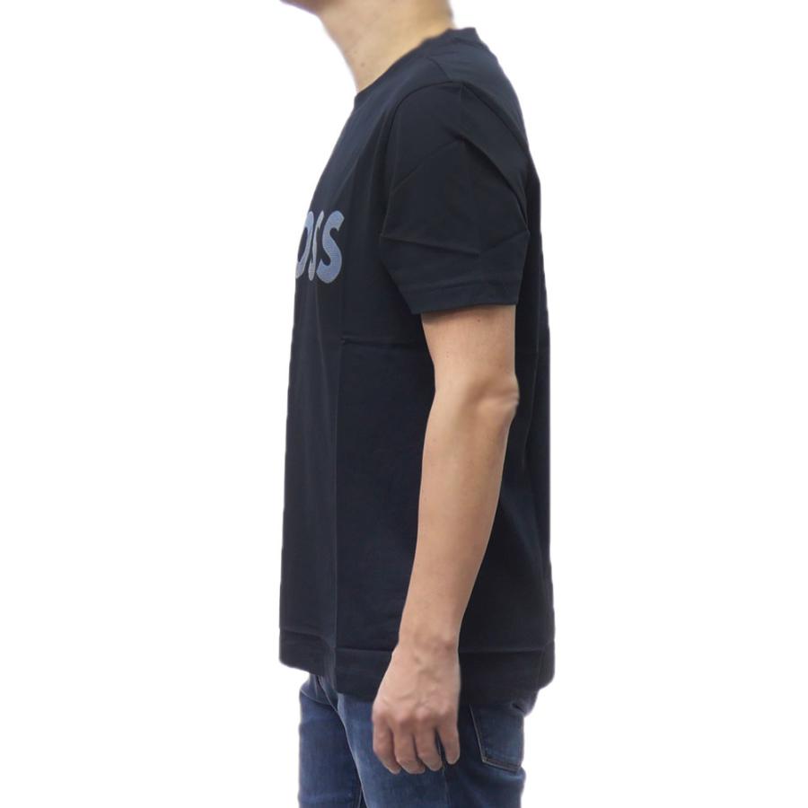 HUGO BOSS ヒューゴボス メンズクルーネックTシャツ 50530990 10269604 / Tee Tape Logo ダークブルー ...
