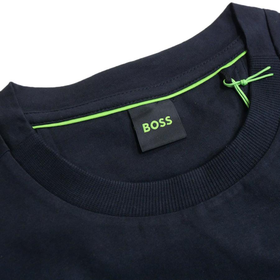 HUGO BOSS ヒューゴボス メンズクルーネックTシャツ 50530990 10269604 / Tee Tape Logo ダークブルー ...