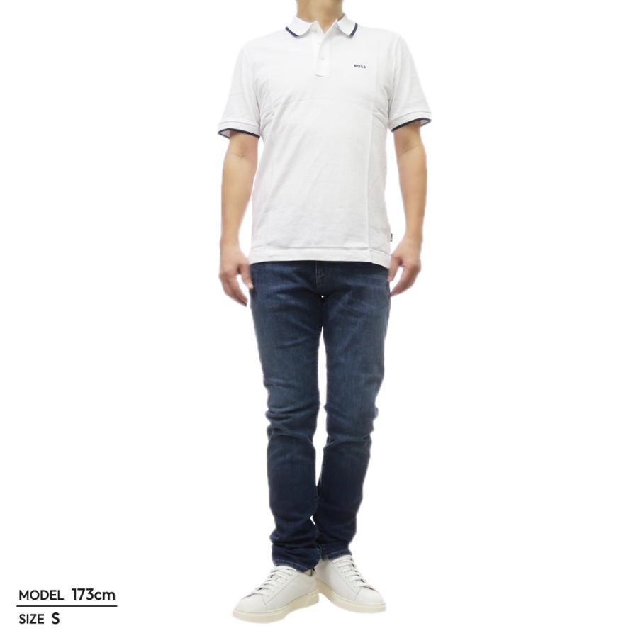 HUGO BOSS ヒューゴボス メンズ鹿の子ポロシャツ 50494697 10241531 / Paddy ホワイト 2025春夏新作 ...